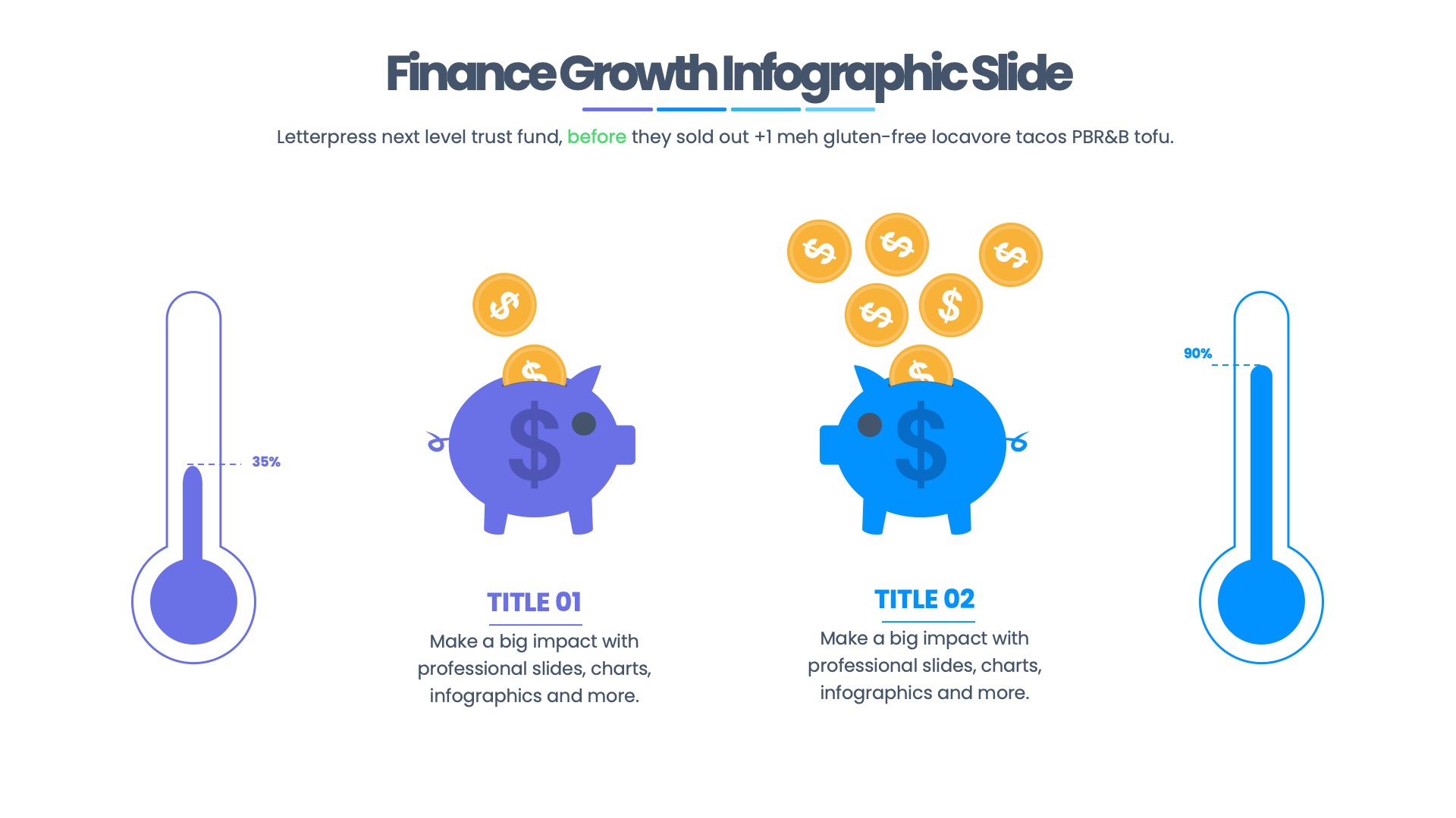 Finance Growth - PowerPoint Infographics Slides, Presentation Templates