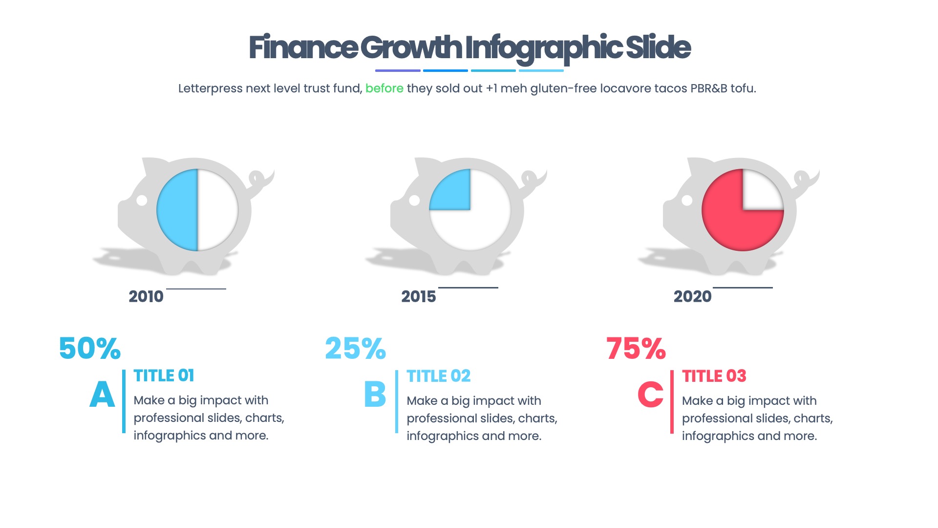 Finance Growth - PowerPoint Infographics Slides, Presentation Templates
