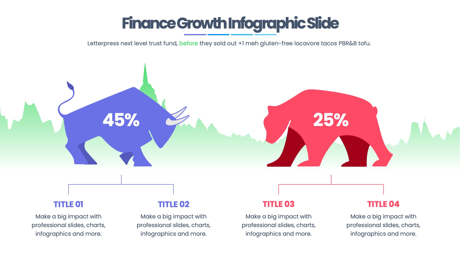 Finance Growth - PowerPoint Infographics Slides, Presentation Templates