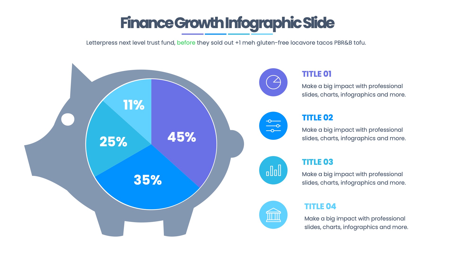 Finance Growth - PowerPoint Infographics Slides, Presentation Templates