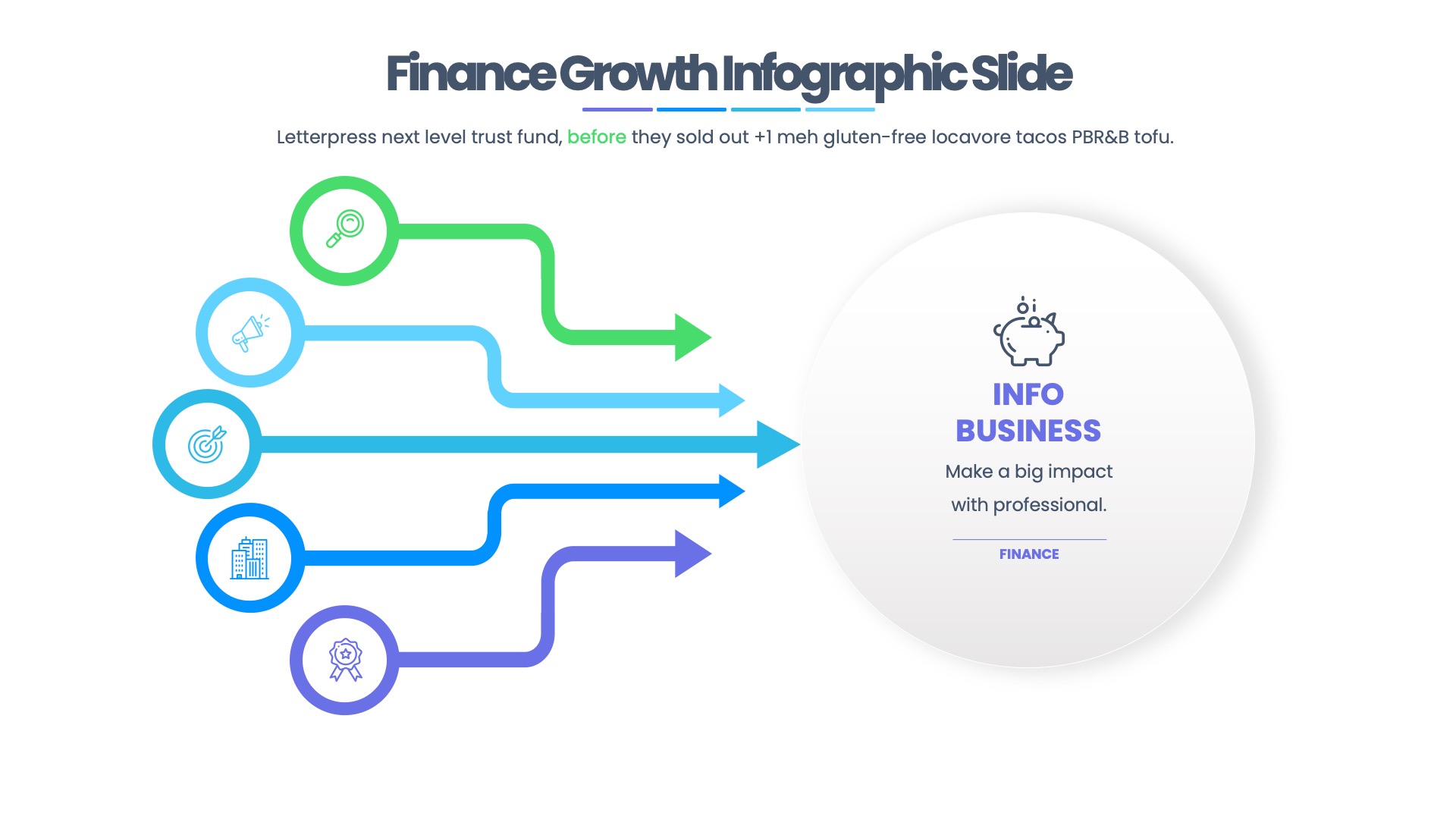 Finance Growth - PowerPoint Infographics Slides, Presentation Templates