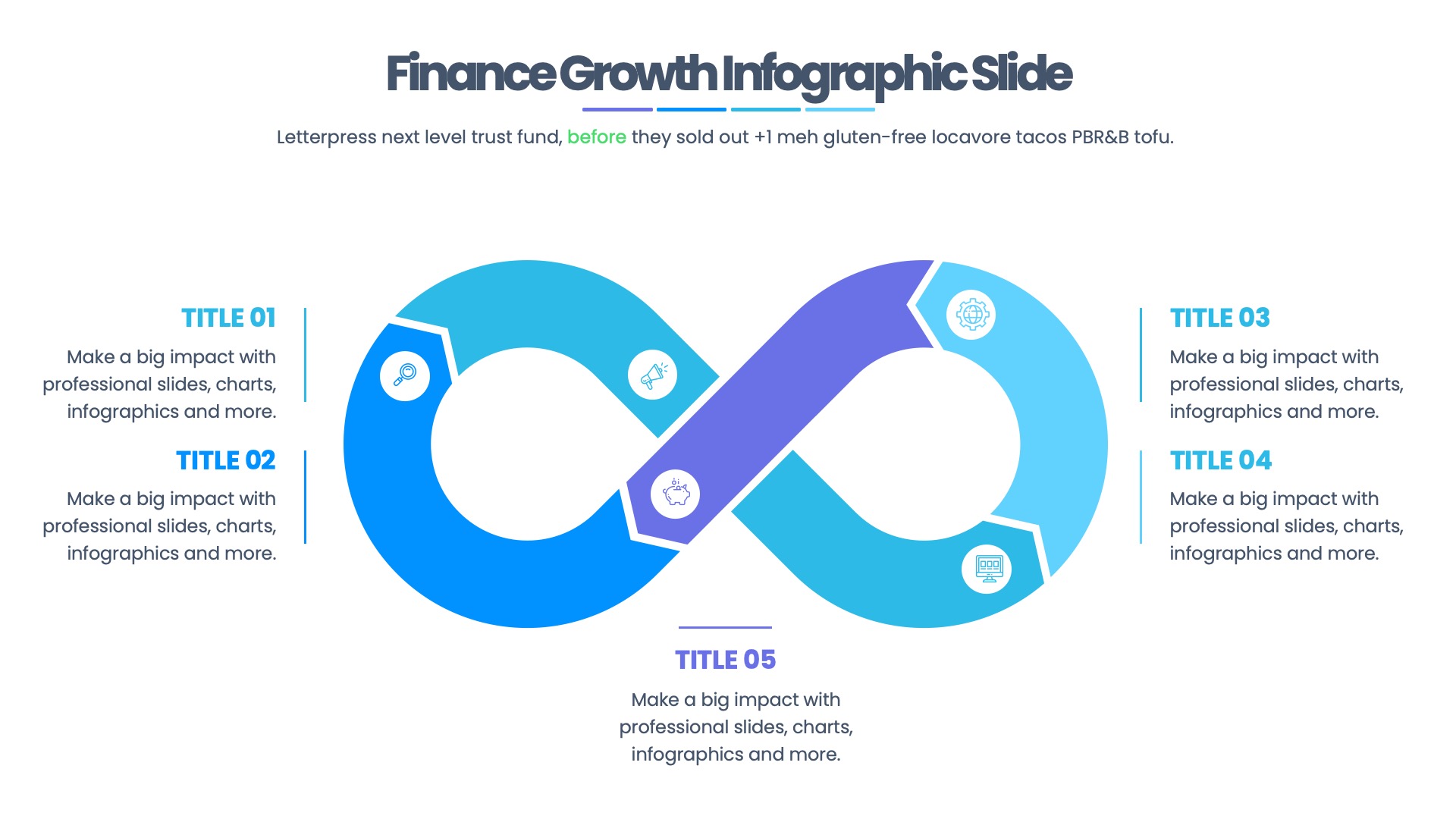 Finance Growth - PowerPoint Infographics Slides, Presentation Templates