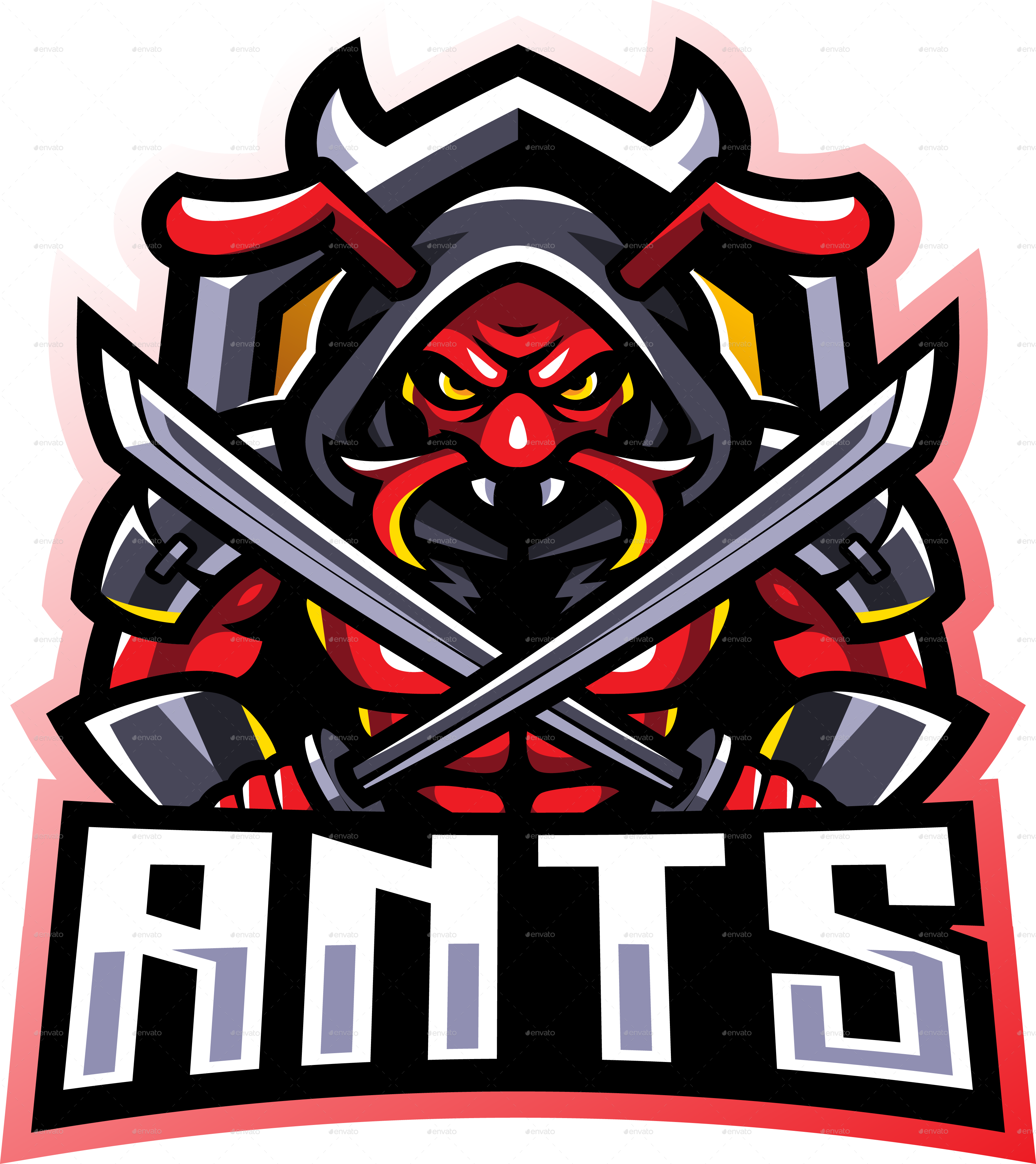 Ninja Ants Esport Mascot, Vectors | GraphicRiver
