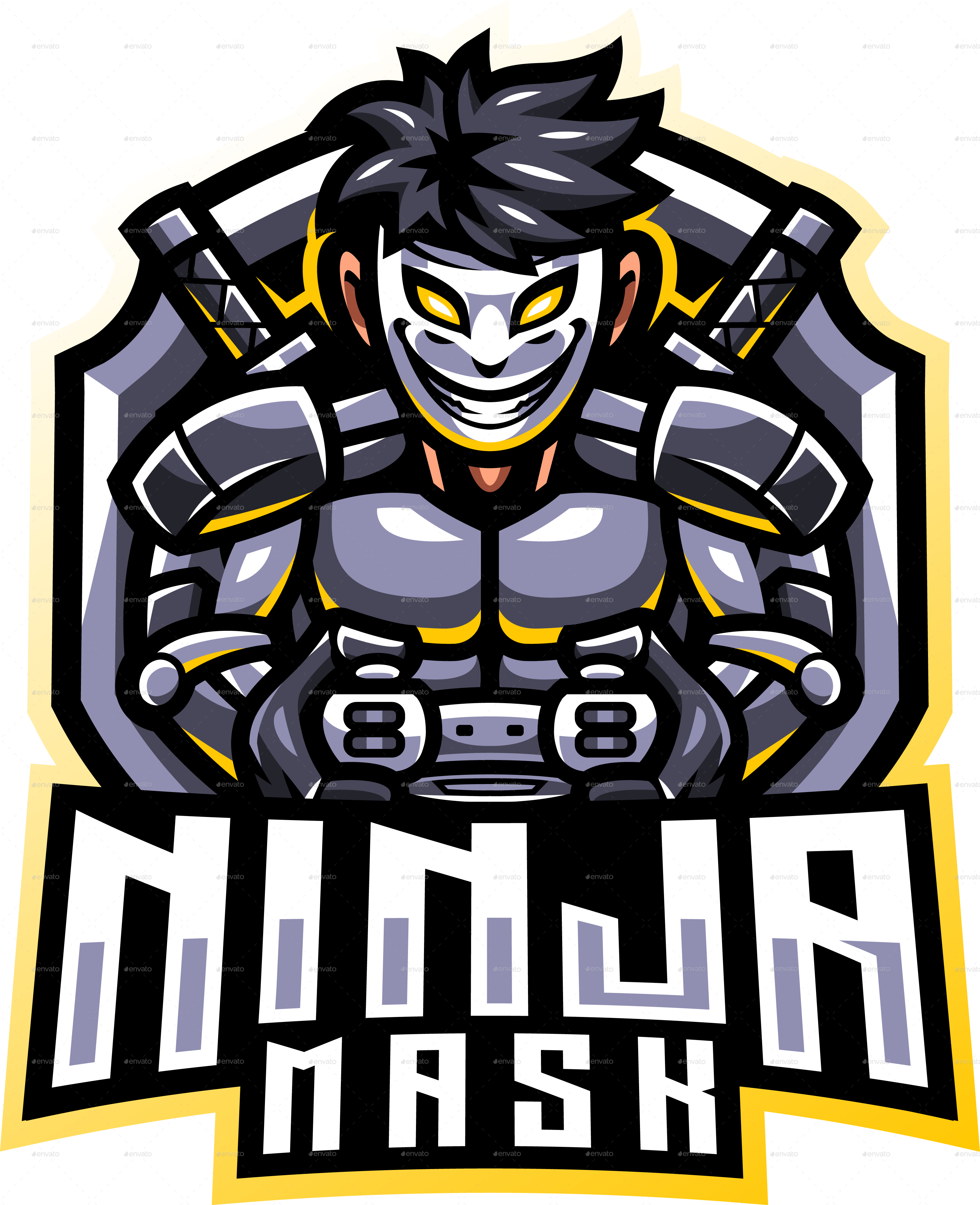 Ninja Mask Esport Mascot, Vectors | GraphicRiver
