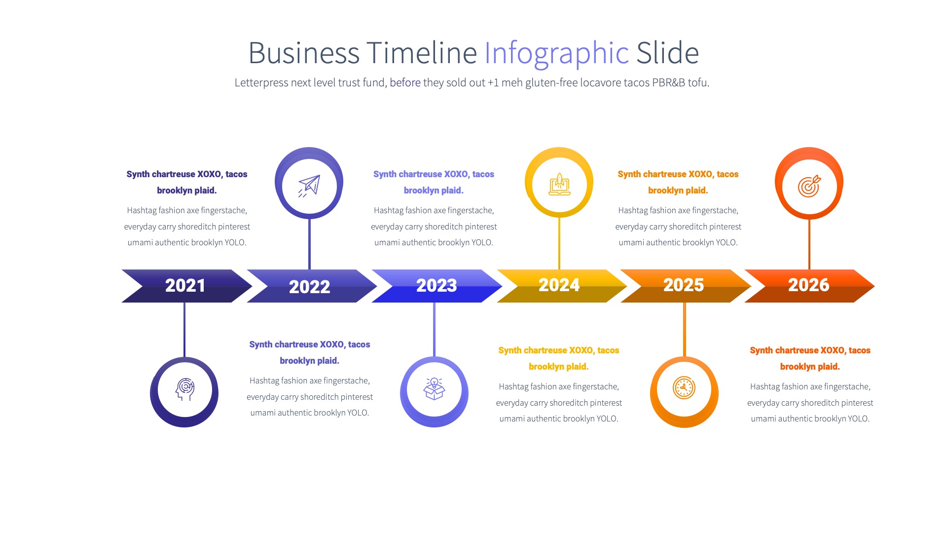 Business Timeline - PowerPoint Infographics Slides, Presentation Templates