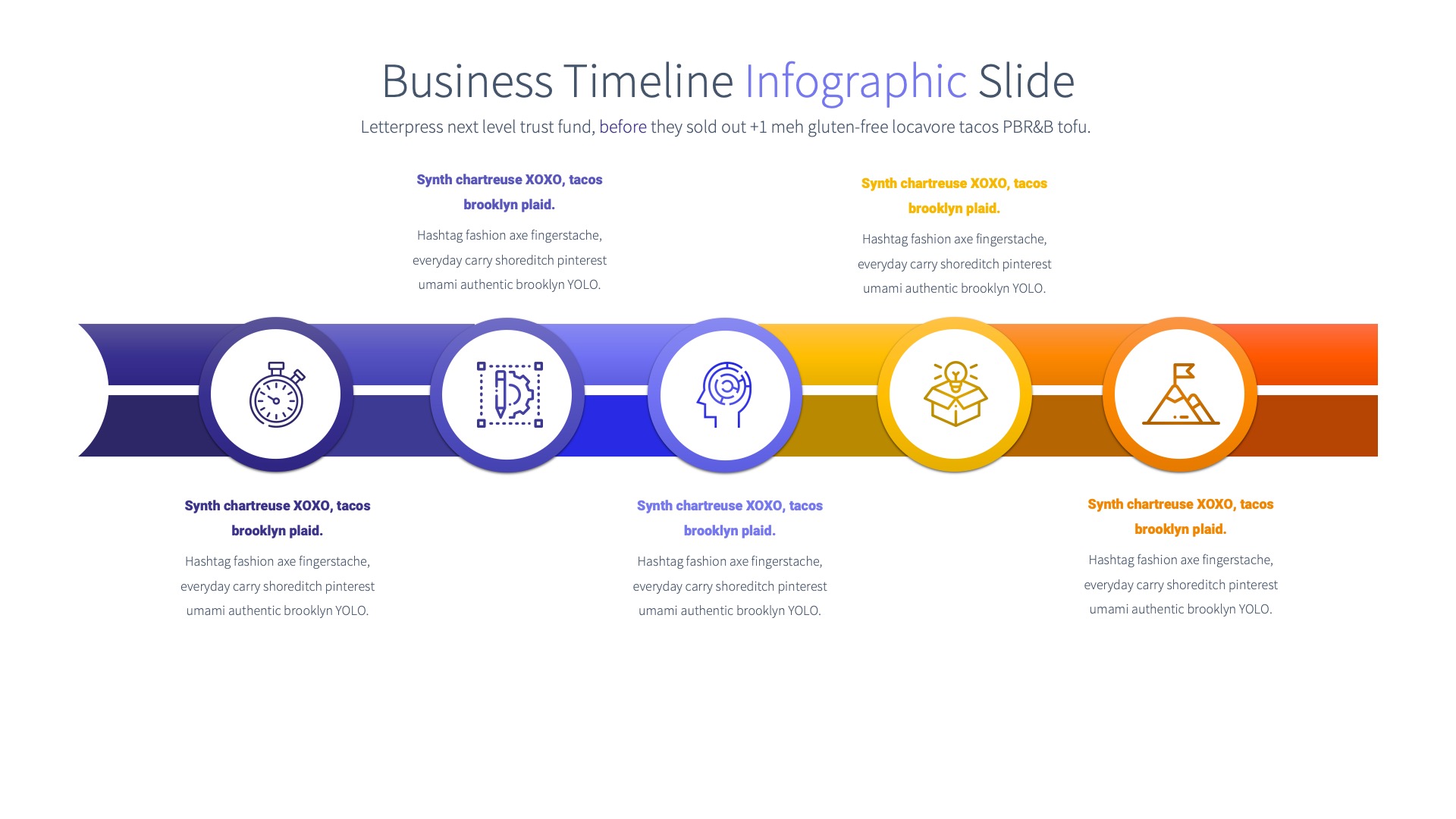 Business Timeline - PowerPoint Infographics Slides, Presentation Templates