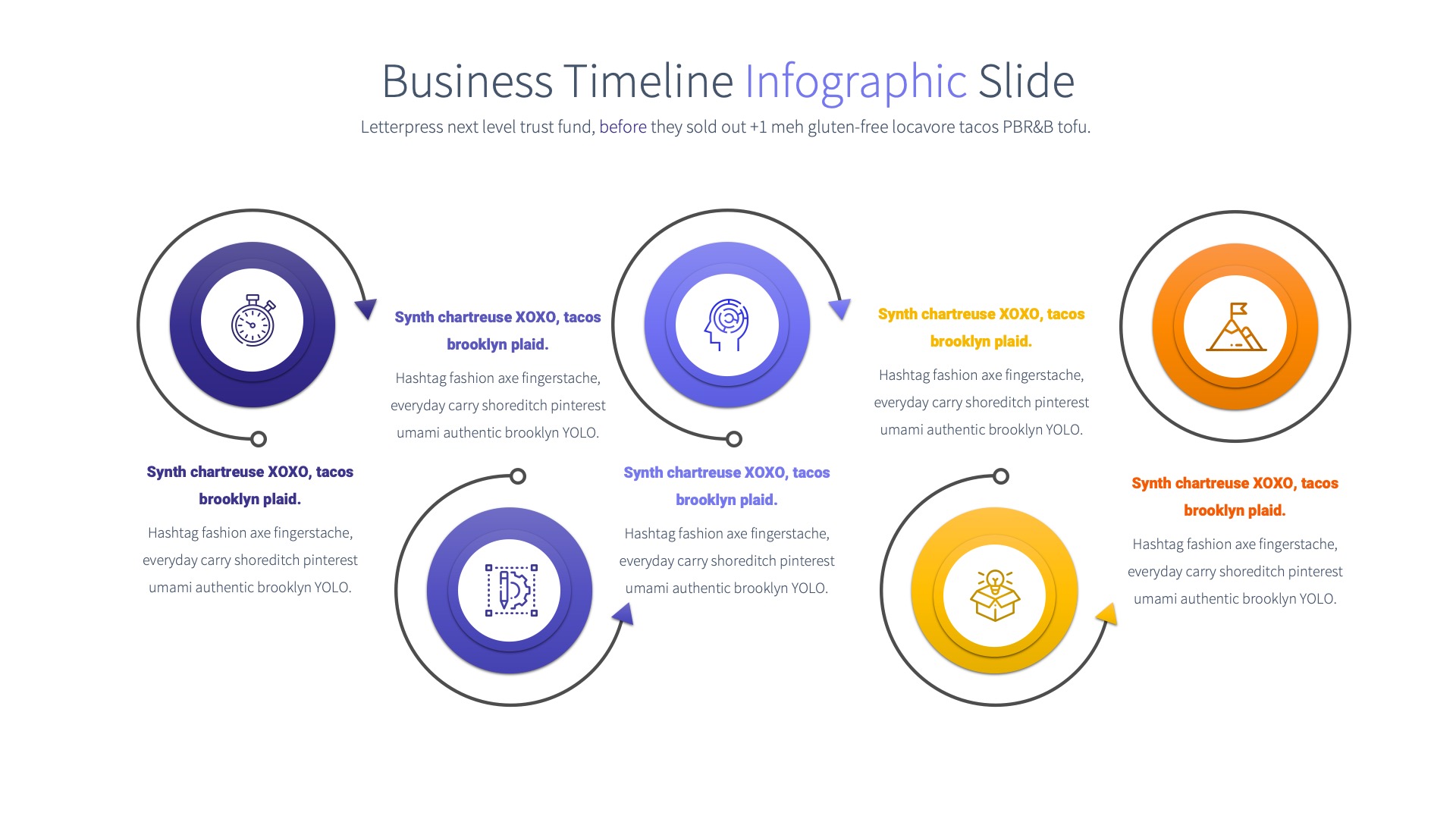 Business Timeline - PowerPoint Infographics Slides, Presentation Templates