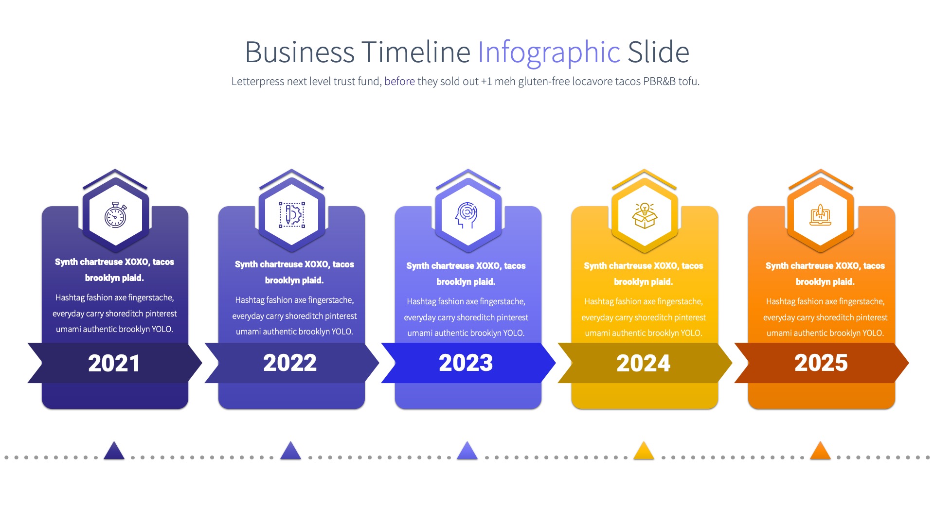 Business Timeline - PowerPoint Infographics Slides, Presentation Templates