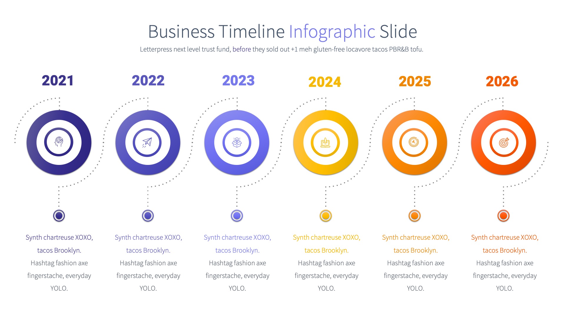 Business Timeline - PowerPoint Infographics Slides, Presentation Templates