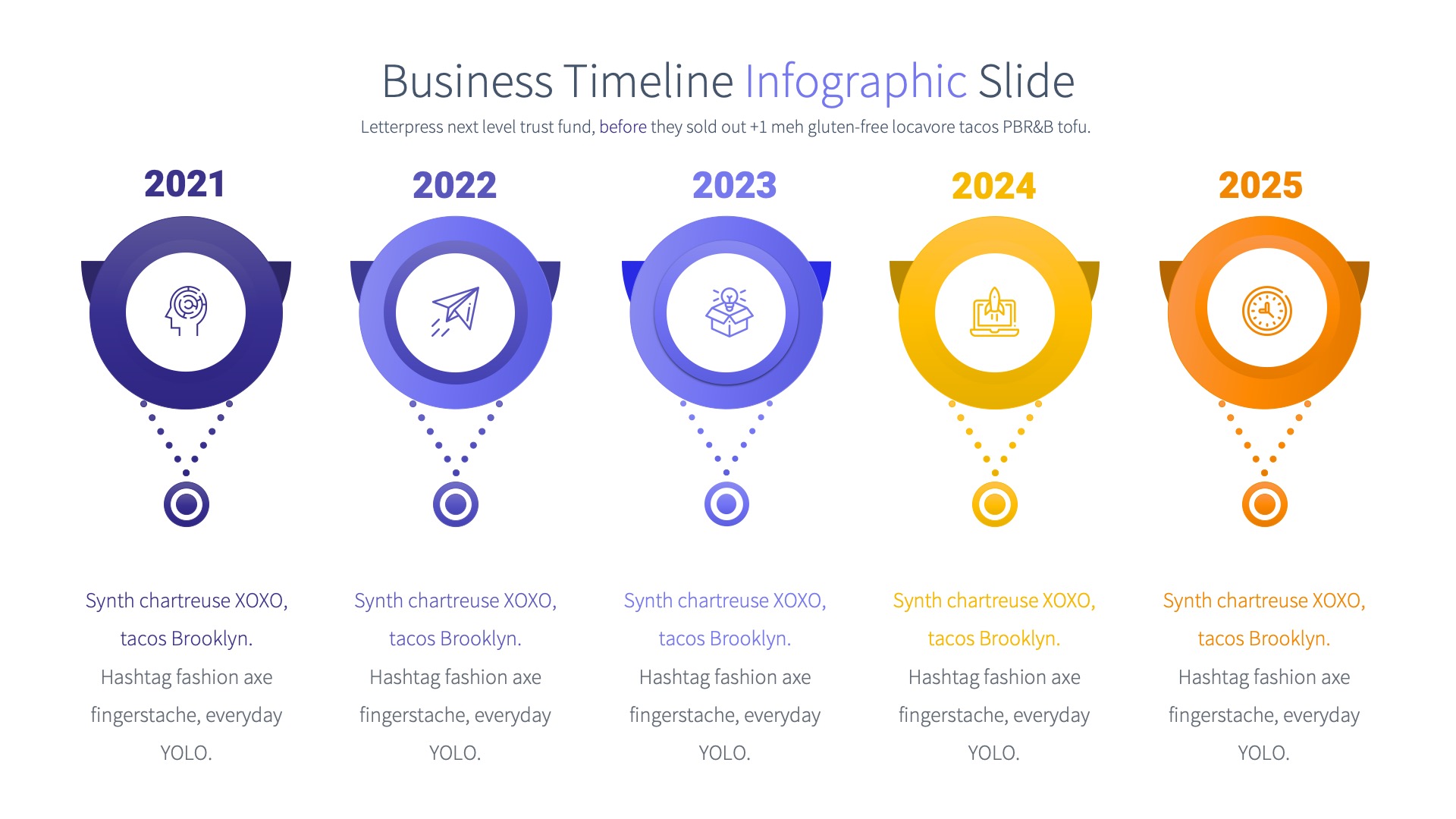 Business Timeline - PowerPoint Infographics Slides, Presentation Templates
