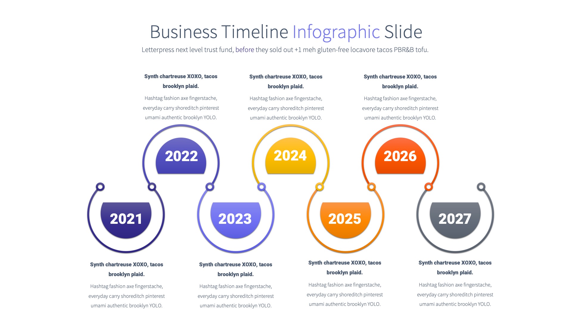 Business Timeline - PowerPoint Infographics Slides, Presentation Templates
