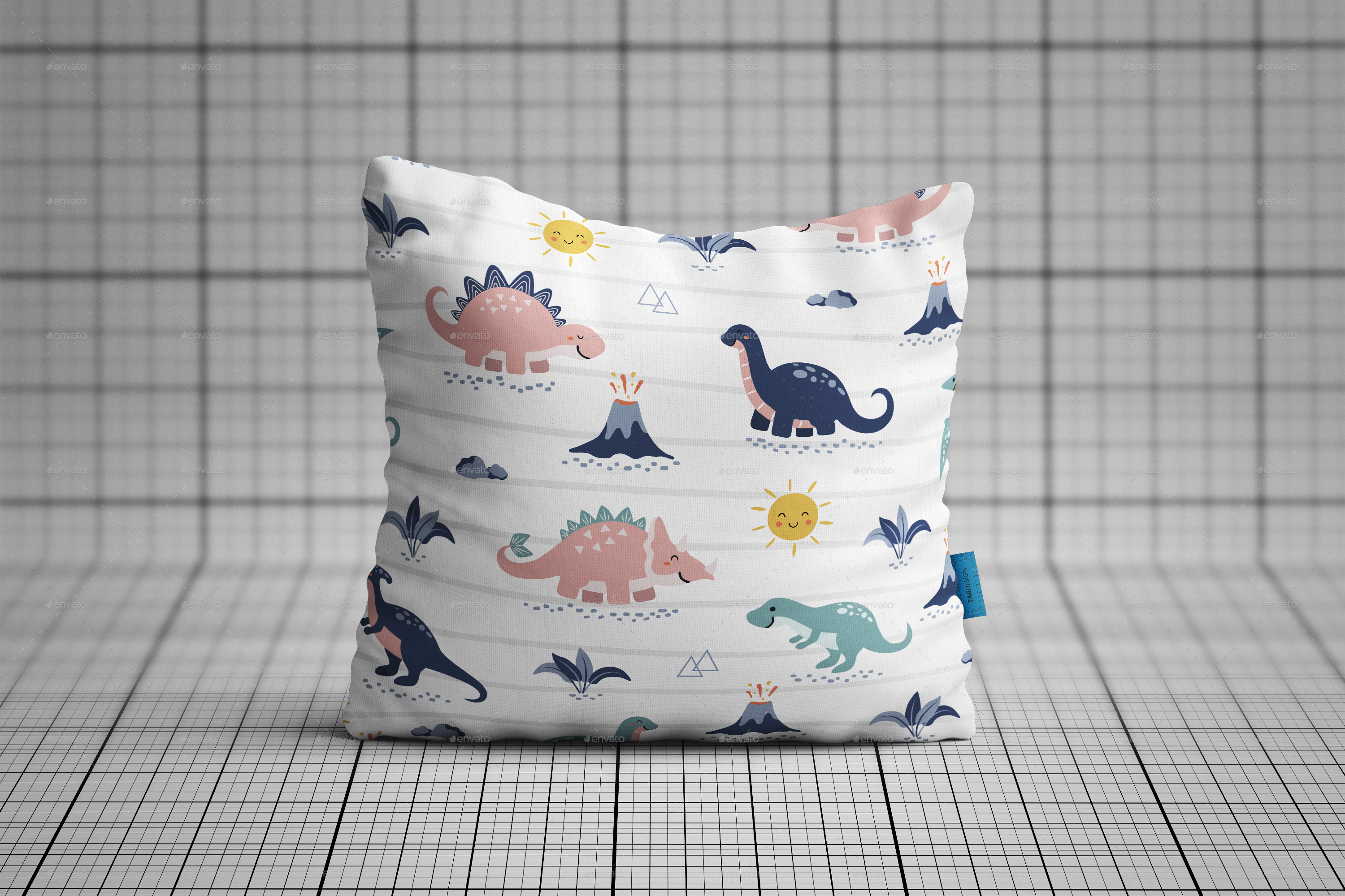 Seamless pattern Cute Dino Family by Lindoet23 | GraphicRiver