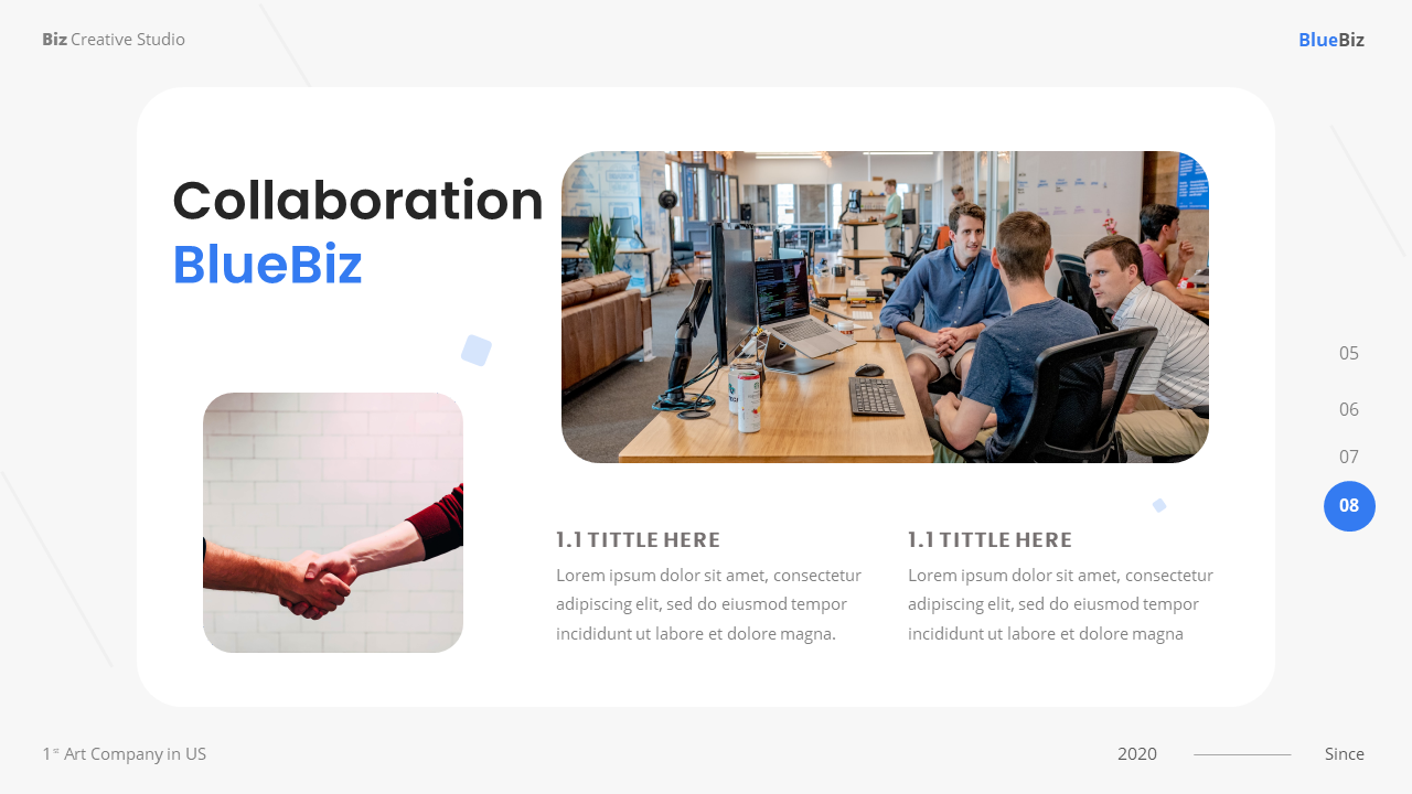 BlueBiz - Creative Business Google Slides Template by pixslides ...