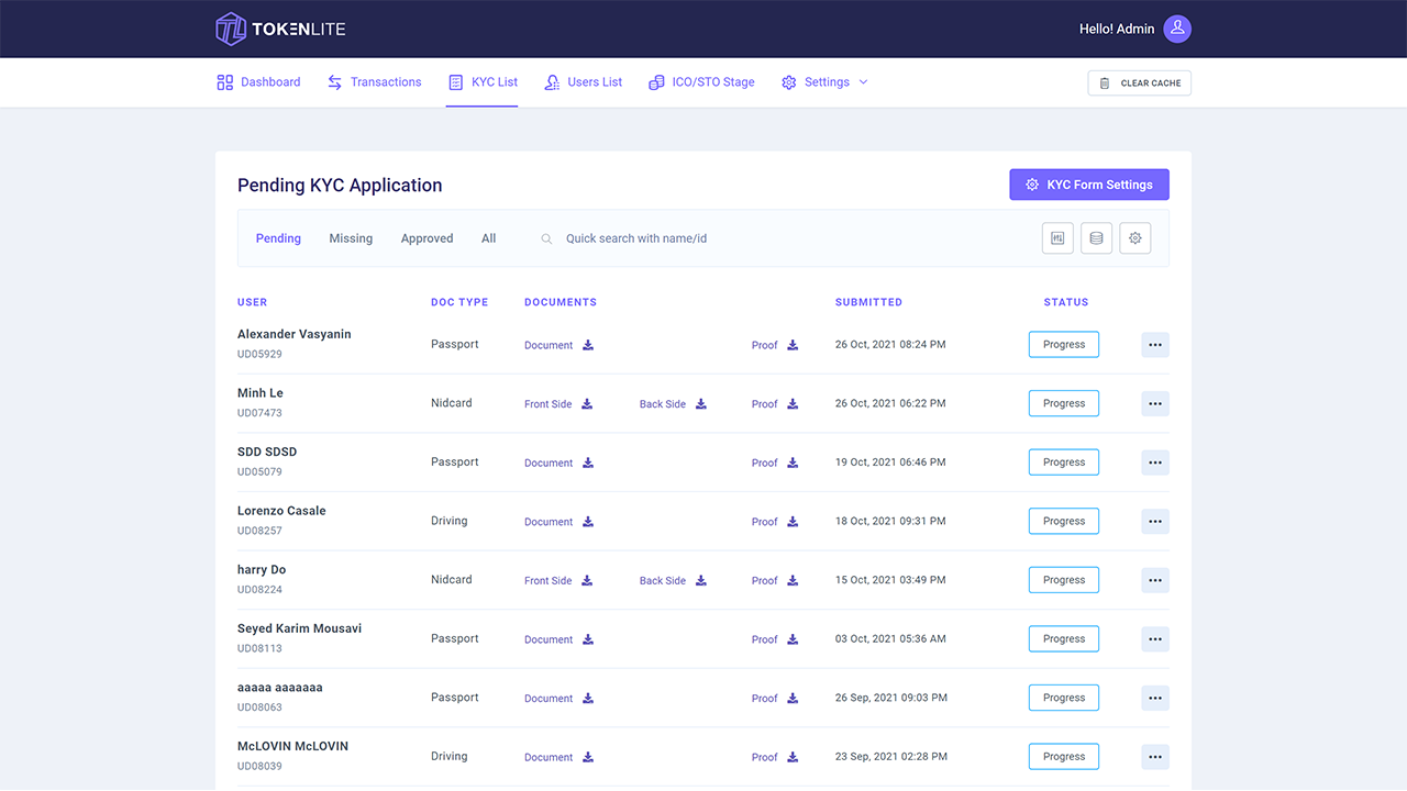 TokenLite - ICO / STO Token Sale Management Dashboard - ICO Admin Script by softnio
