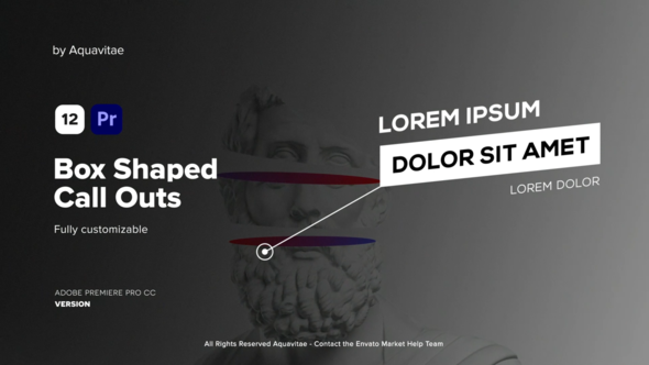 Box Shaped Call Out Titles l MOGRT for Premiere Pro, Premiere Pro Templates