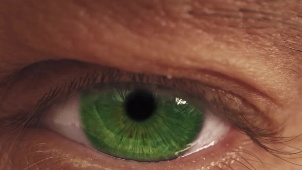 An One Eye of Old Man with Red Capillaries, Stock Footage | VideoHive