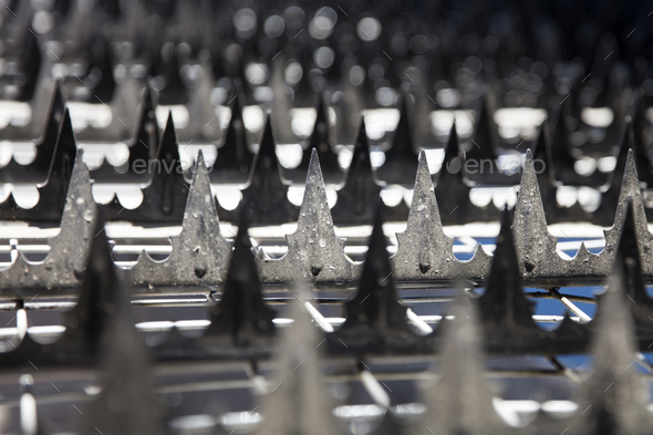 Metal spikes rows Stock Photo by BGStock72 | PhotoDune