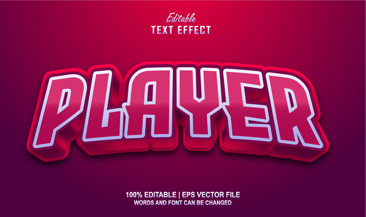 Text Effect Player Style Esport, Add-ons | GraphicRiver