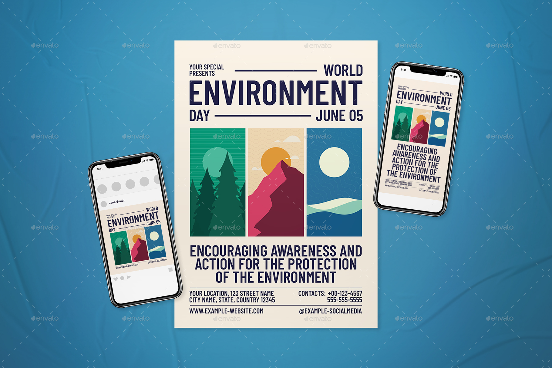World Environment Day Flyer Set, Print Templates | GraphicRiver