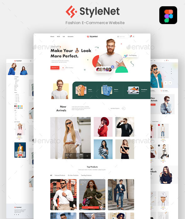 StyleNet - Fashion e-Commerce Figma Template, Web Elements | GraphicRiver