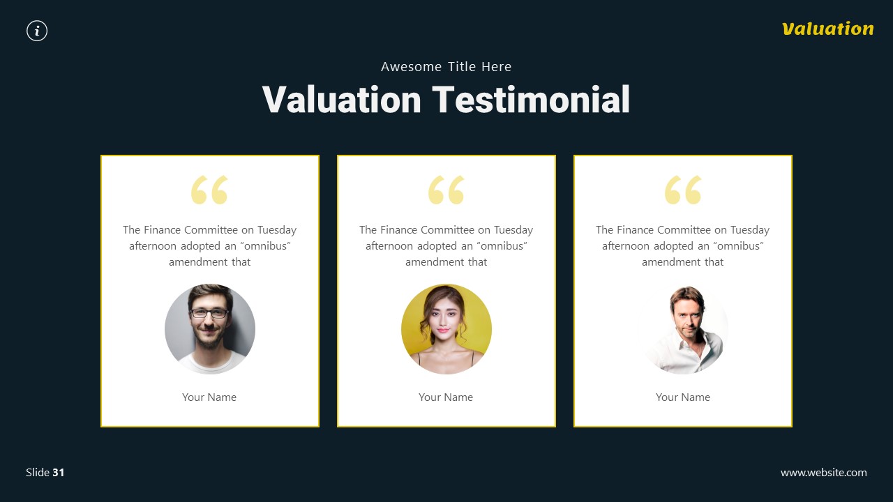 Valuation Finance Presentation Template, Presentation Templates ...