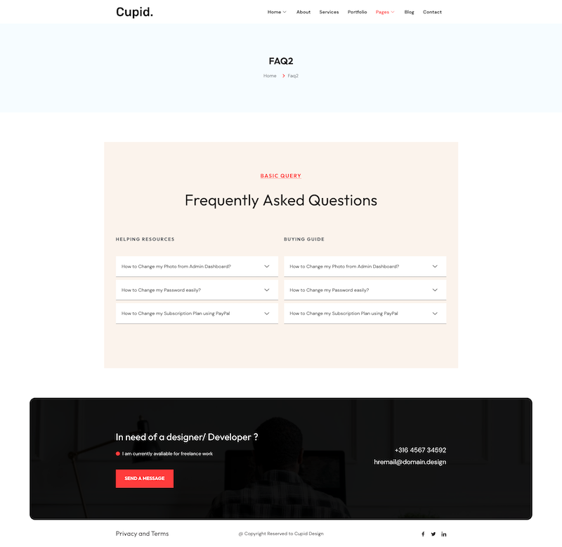 Cupid- Creative Portfolio Elementor Template Kit by pxelCode | ThemeForest