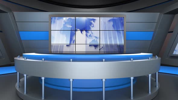 Virtual News Studio Set N0411, Motion Graphics | VideoHive