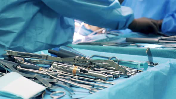 Sterile Medical Instruments Used During Surgery, Stock Footage | VideoHive