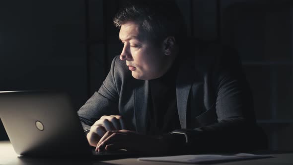 Overwork Fatigue Late Task Drowsy Employee Nodding Stock Footage