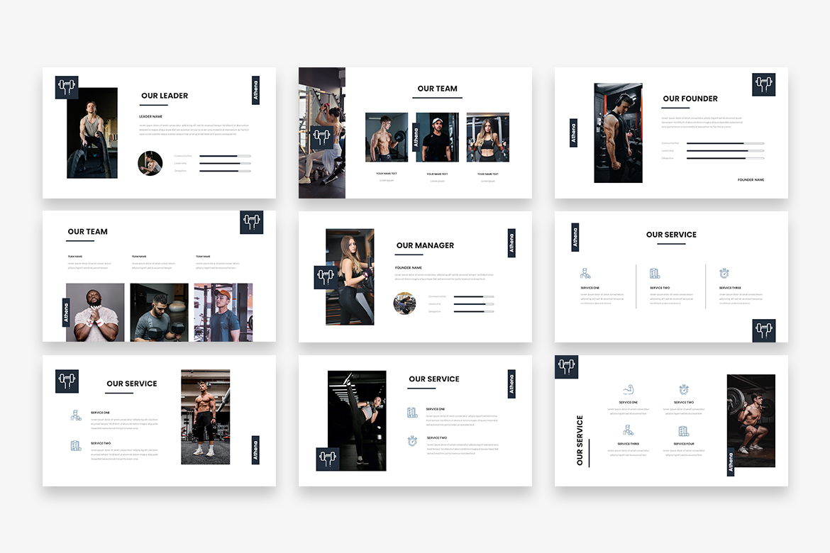 Athena - Gym Google Slides Template, Presentation Templates | GraphicRiver