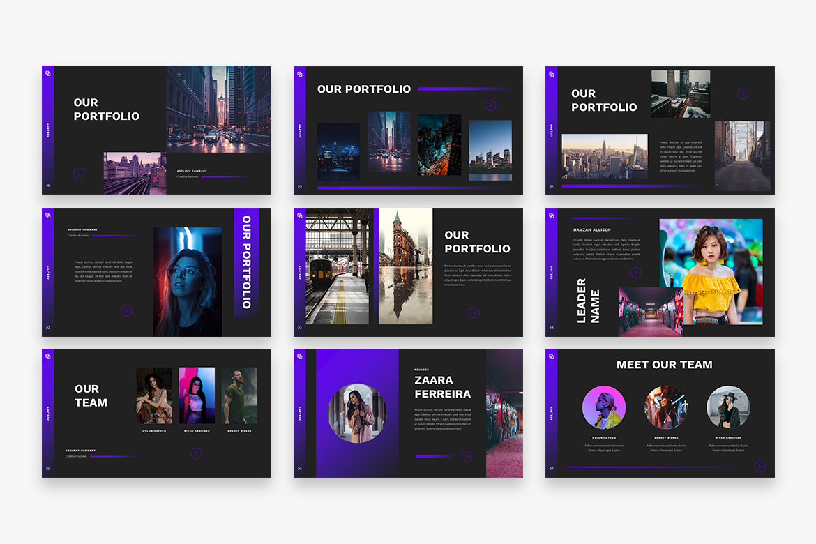 Adelphy Dark Mode - Creative Business Powerpoint Template, Presentation ...