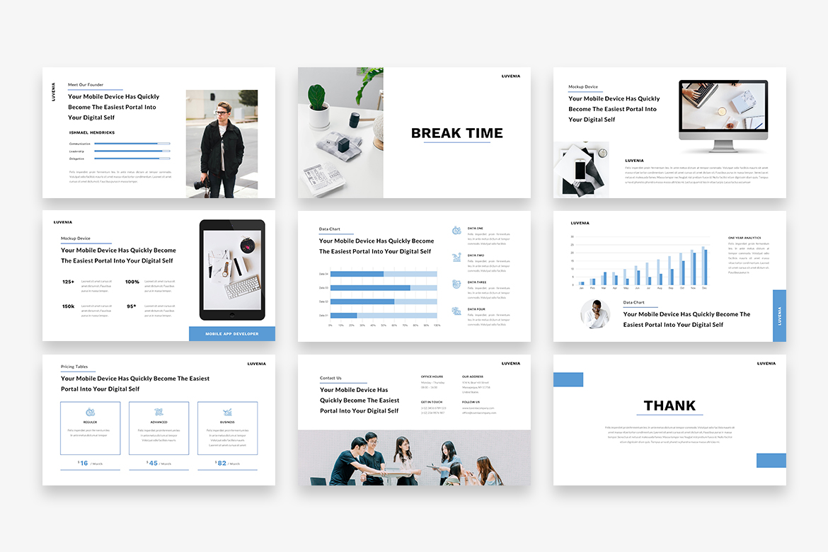 Luvenia - App Developer PowerPoint Template, Presentation Templates