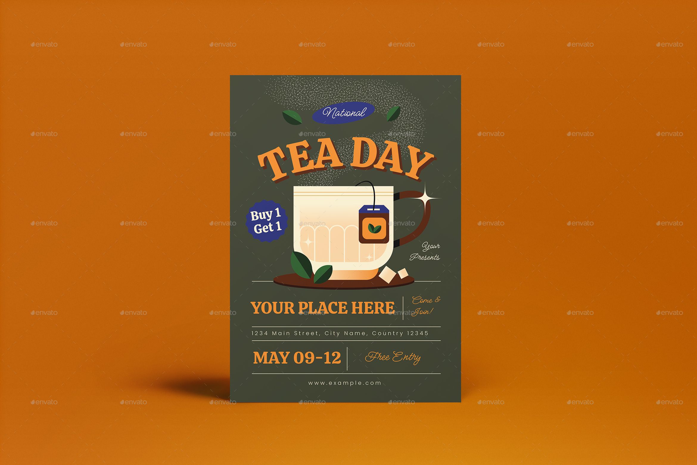 Tea Day Flyer, Print Templates | GraphicRiver