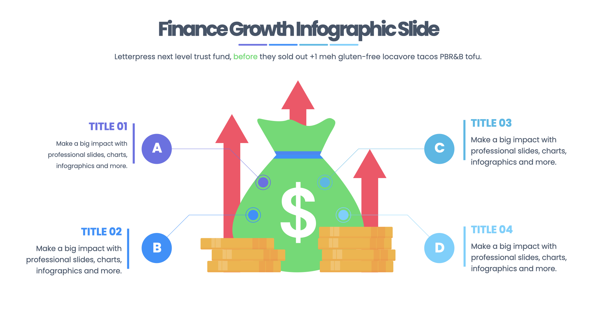Finance Growth - Keynote Infographics Slides, Presentation Templates