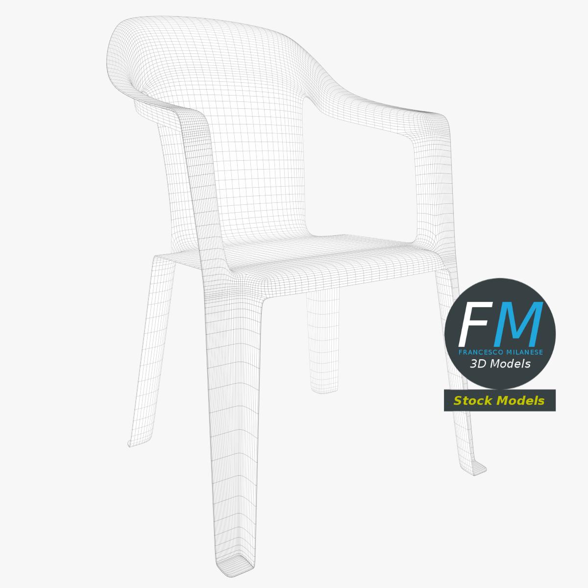 Plastic chair 1 by FrancescoMilanese85 | 3DOcean