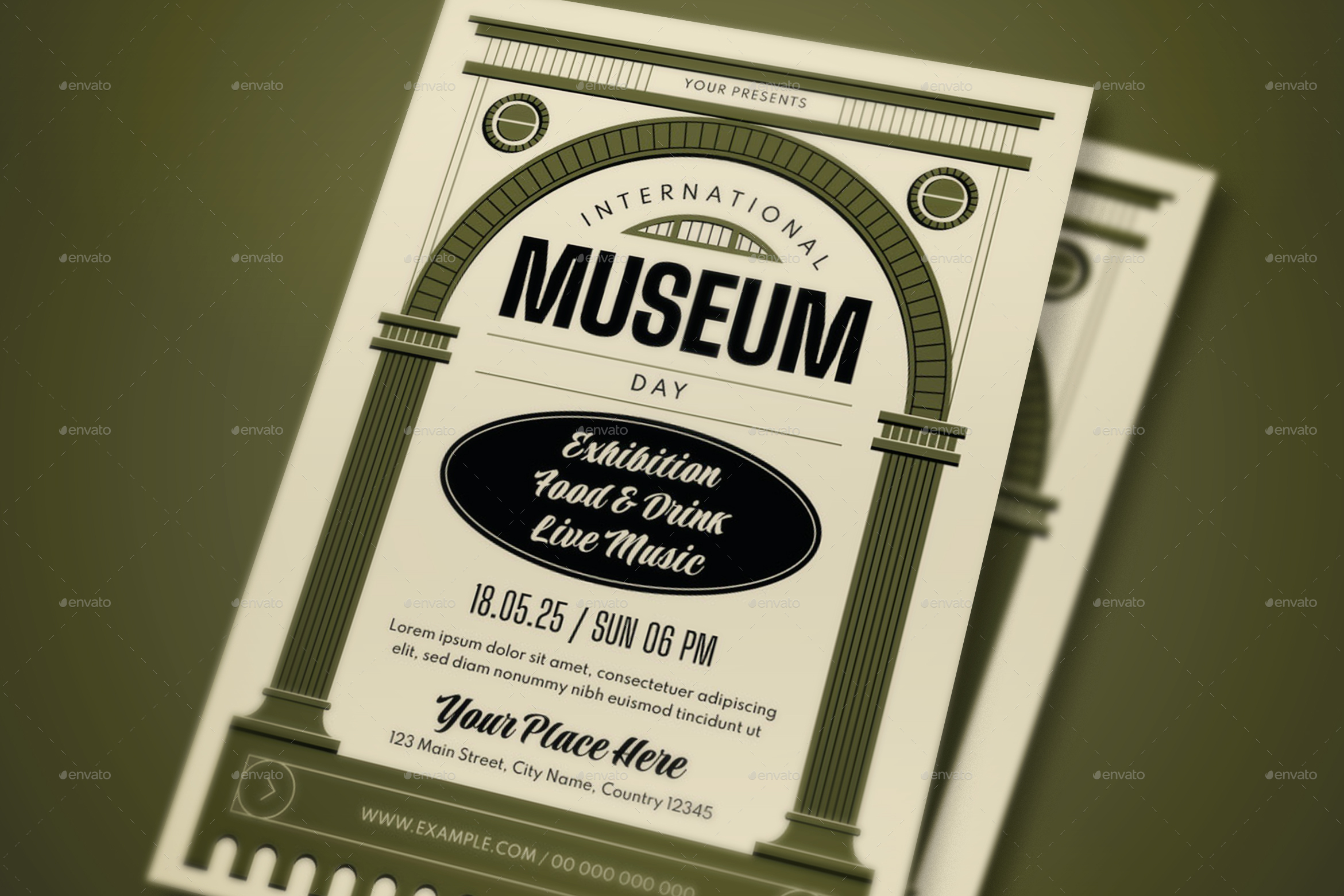 International Museum Day Flyer Set, Print Templates | GraphicRiver