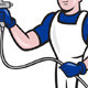Spray Painter Spraying Gun Cartoon , Vectors | GraphicRiver