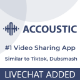 Flutter Video sharing app like tiktok dubsmash Clone - Acoustic by ...