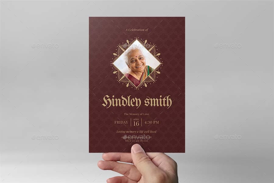 Indian Funeral Program Template, Print Templates | GraphicRiver