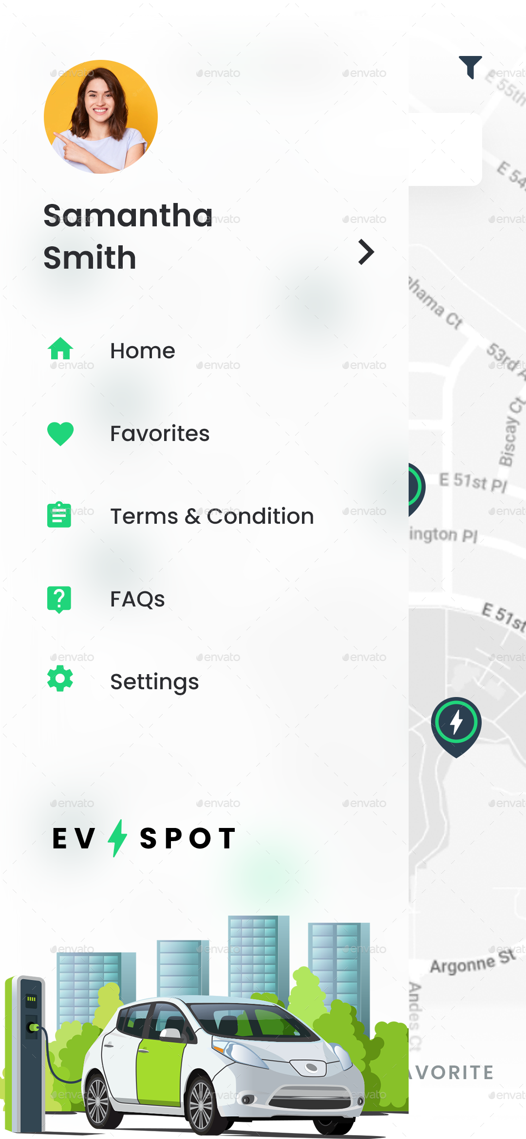 EV Charging Station App UI Kit| Electric Vehicle Charging Spot Finder ...
