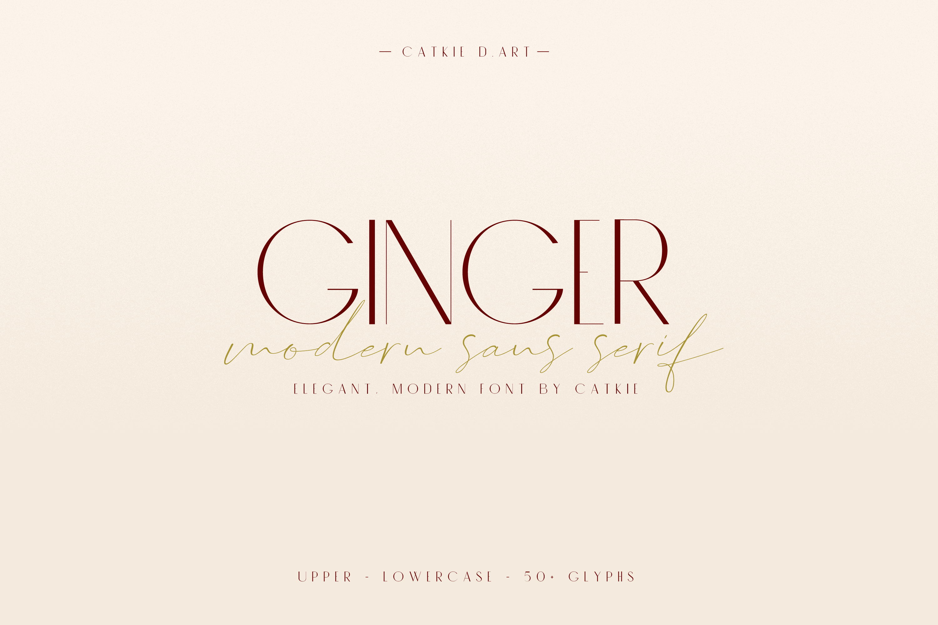Ginger - A Modern, Elegant Typeface, Fonts | GraphicRiver