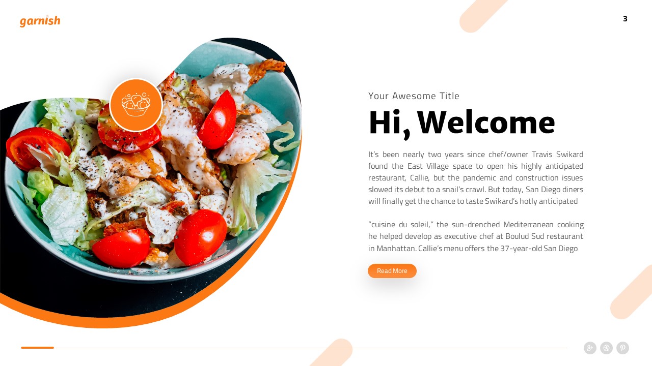 Garnish Culinary Presentation Template, Presentation Templates ...