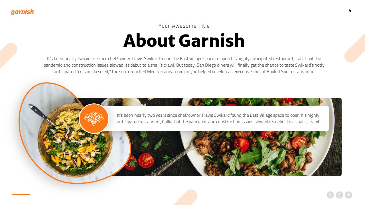 Garnish Culinary Presentation Template, Presentation Templates ...