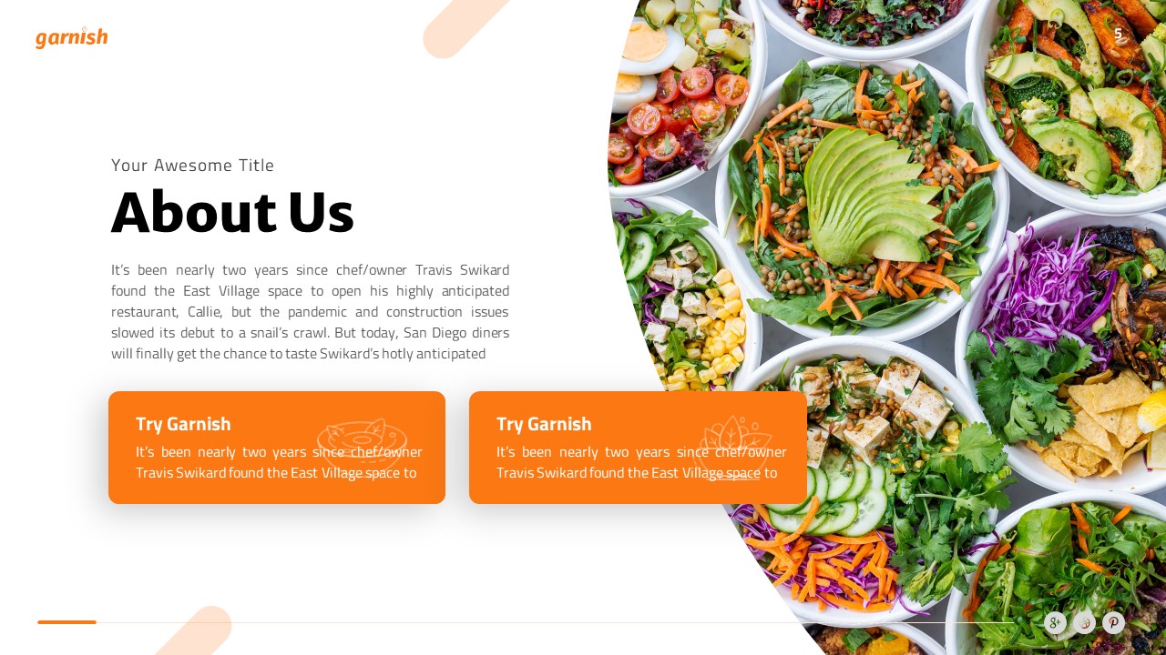 Garnish Culinary Presentation Template, Presentation Templates ...