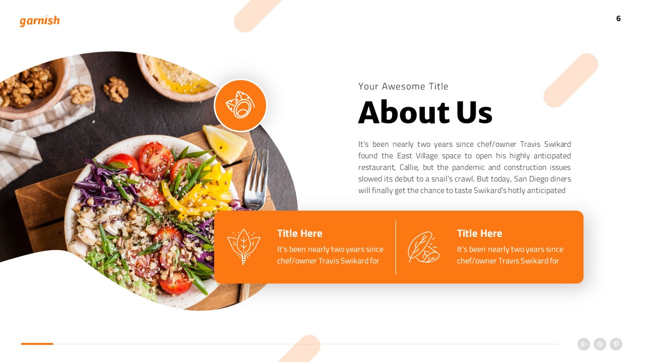 Garnish Culinary Presentation Template, Presentation Templates ...