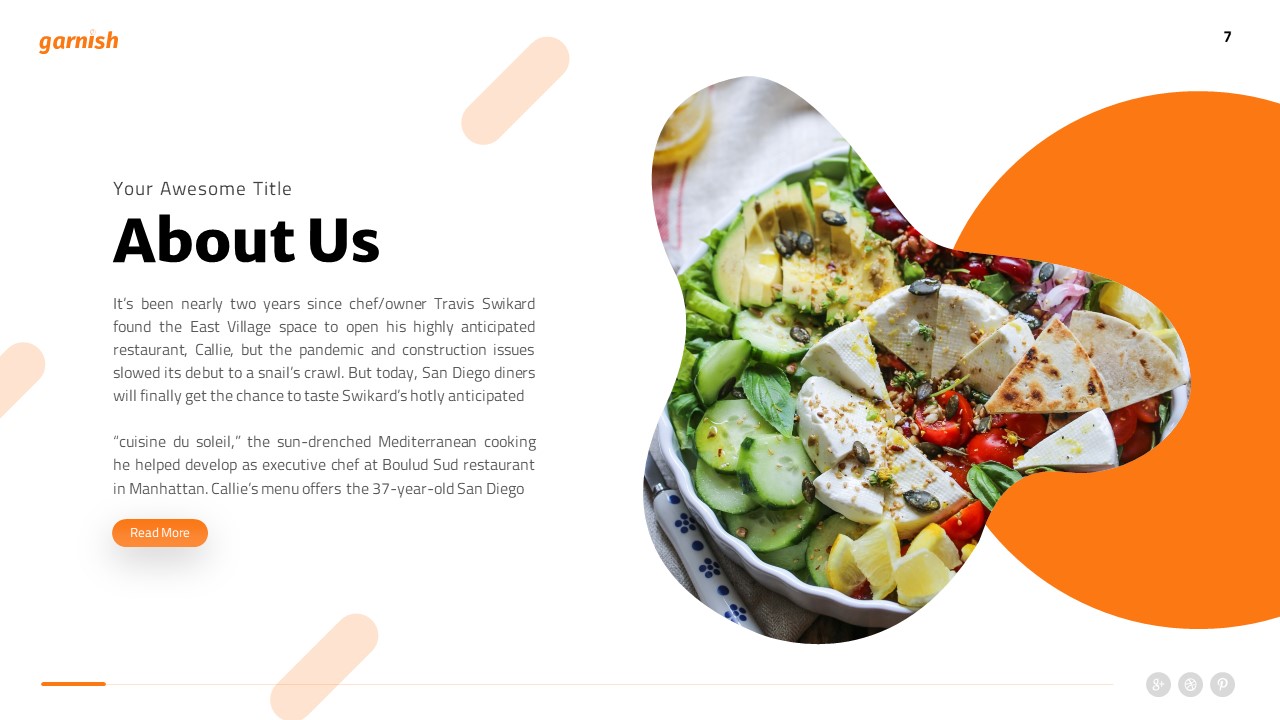 Garnish Culinary Presentation Template, Presentation Templates ...