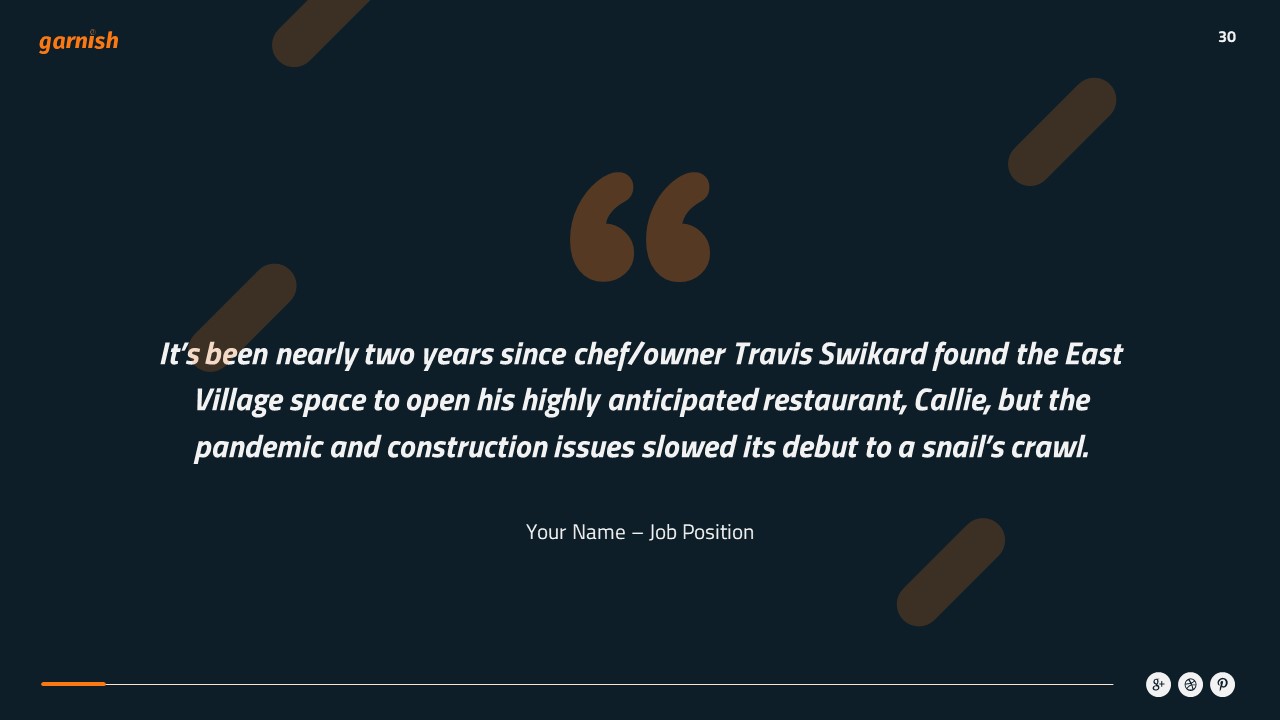 Garnish Culinary Presentation Template, Presentation Templates ...