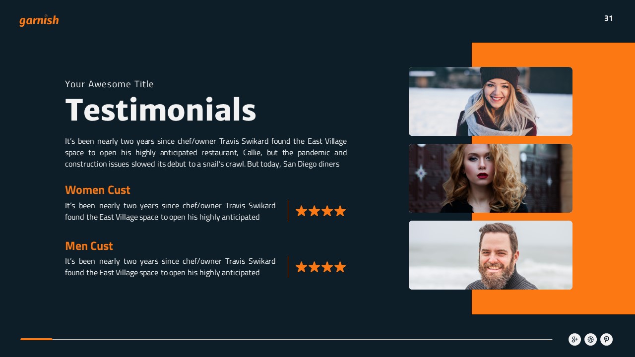 Garnish Culinary Presentation Template, Presentation Templates ...