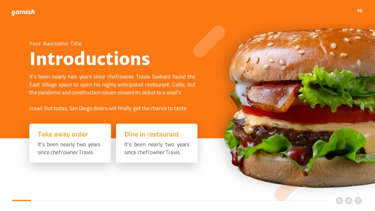 Garnish Culinary Presentation Template, Presentation Templates ...