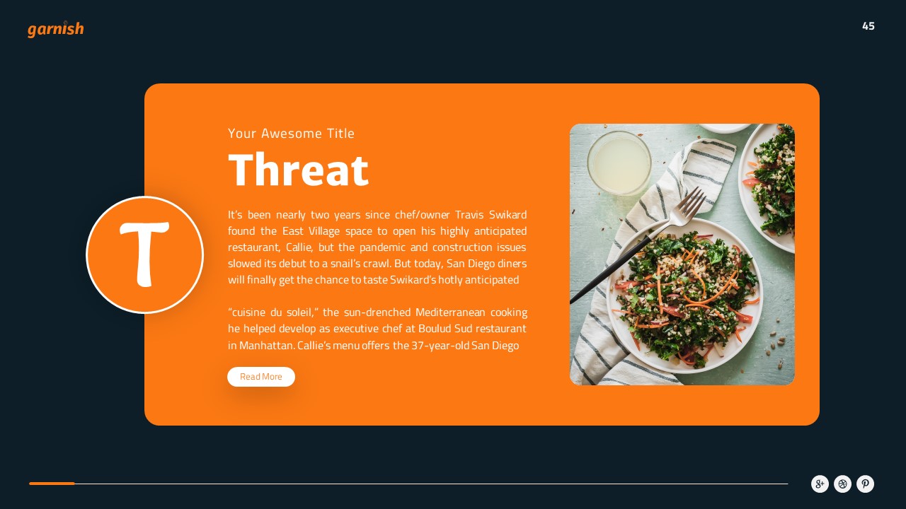 Garnish Culinary Presentation Template, Presentation Templates ...